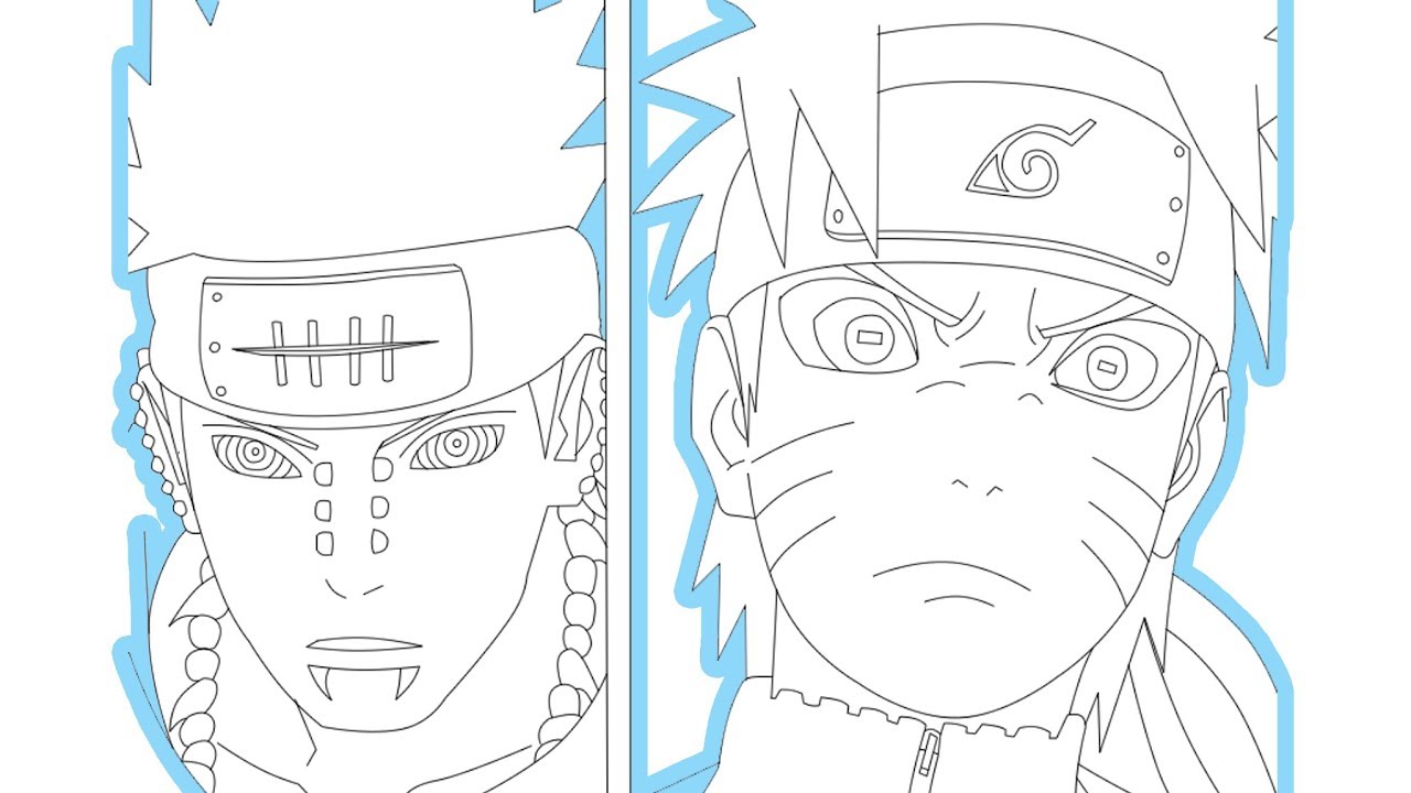 Naruto Shippuden - How To Draw Naruto Vs Pain - YouTube