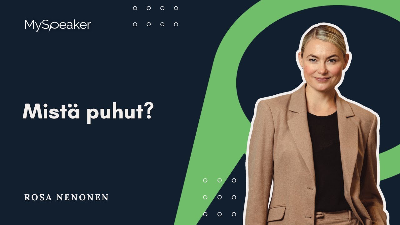 Rosa Nenonen - Mistä puhut? - YouTube