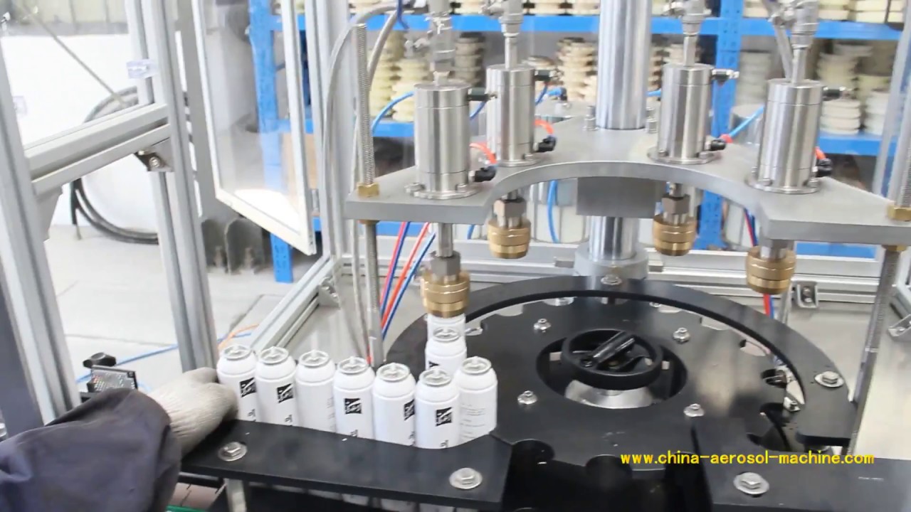 full automatic bov aerosol filling machine for consmetic spray products ...