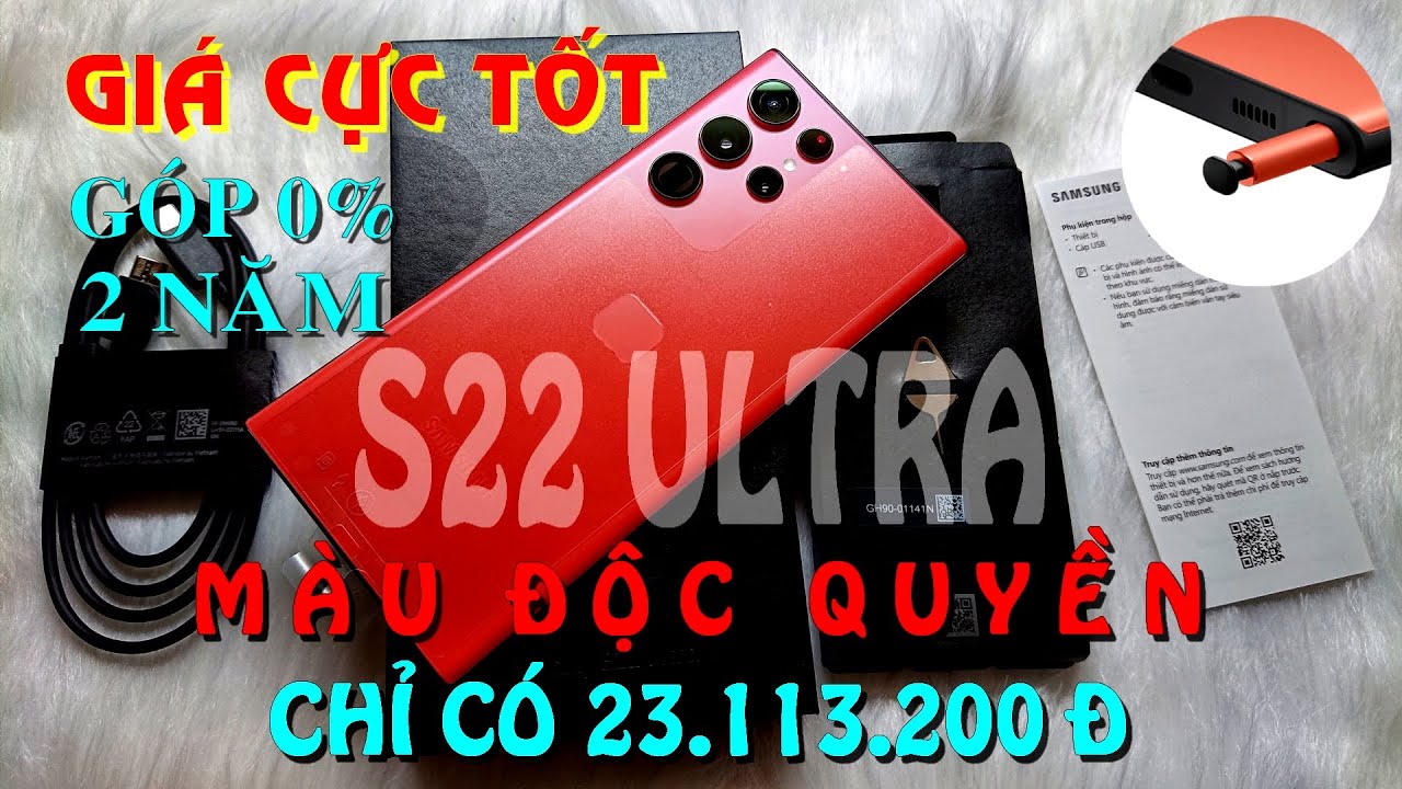 Samsung Galaxy S22 Ultra 12Gb 256Gb phiên bản màu độc quyền Lychee Red ...