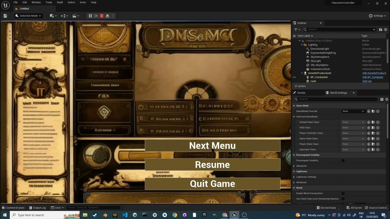 WIP Pause Menu UE5 - YouTube
