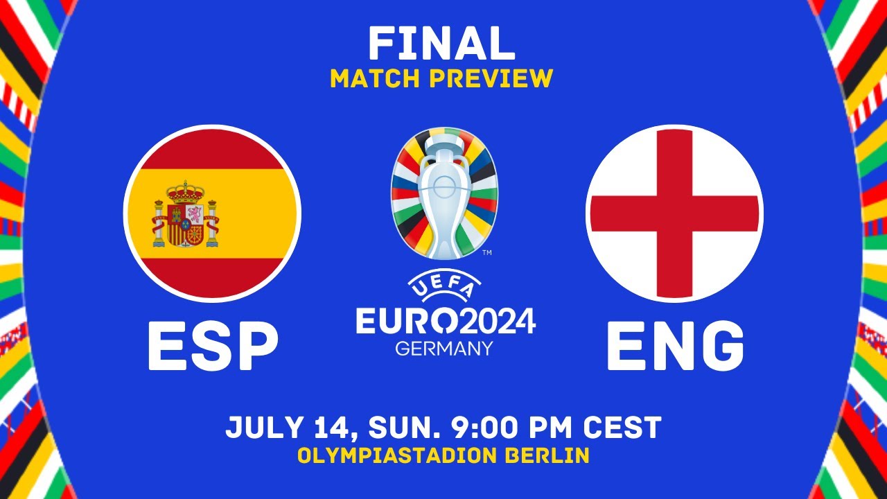 Spain Vs England - UEFA EURO 2024 Final Match Preview | Lineups, H2H ...