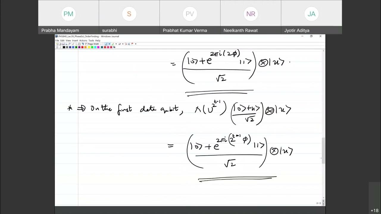 Quantum Computation and Quantum Information: Lecture 39 (Phase ...