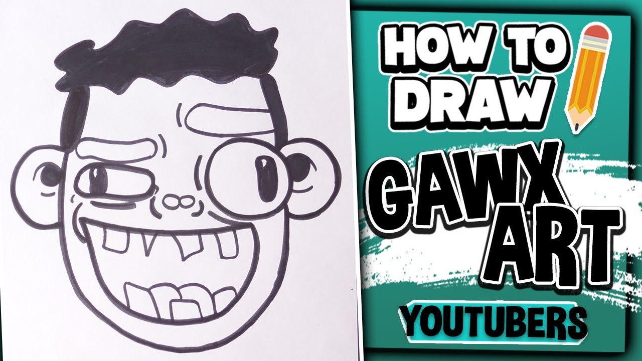 How To Draw Gawx Art – Youtubers Drawings // Lexton Art - YouTube