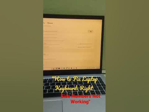 "How to Fix Laptop Keyboard: Right Side Numbers Not Working" - YouTube