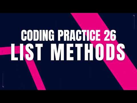 List Methods | Coding Practice 26 | Python coding tips tricks || Nxtwave ccbp | Python ...