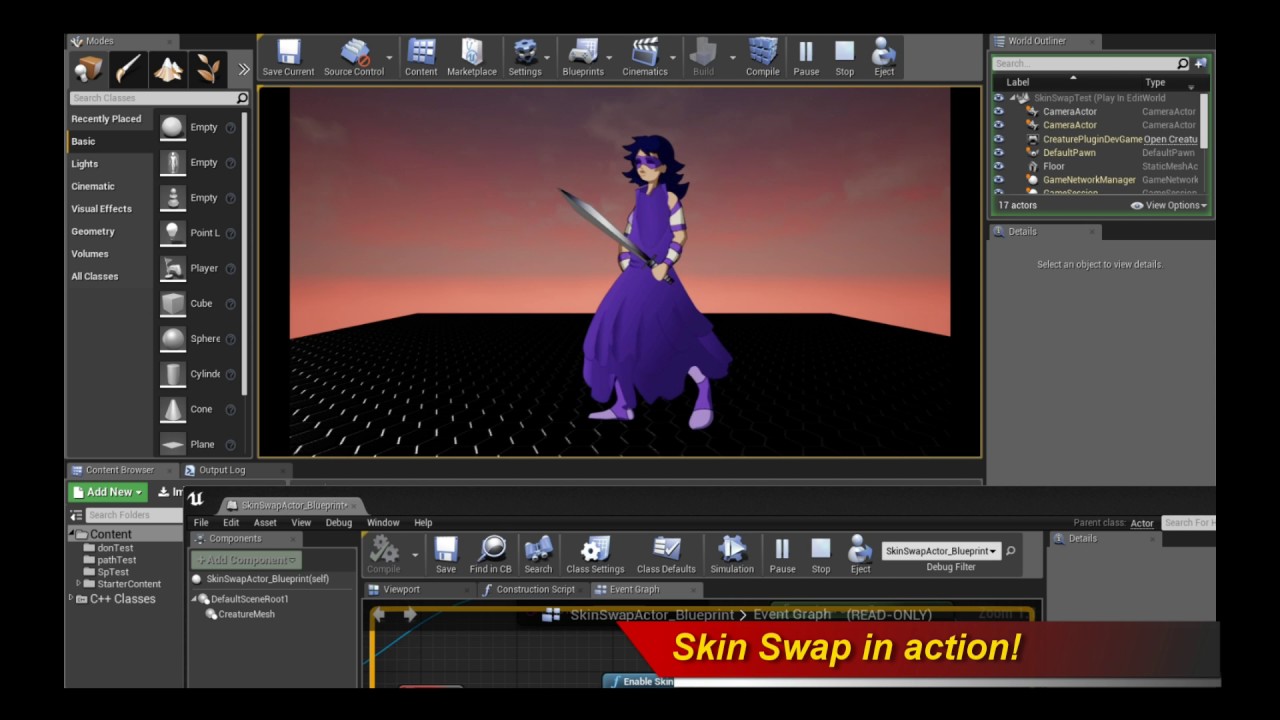 Creature UE4 Skin Swap Tutorial - YouTube