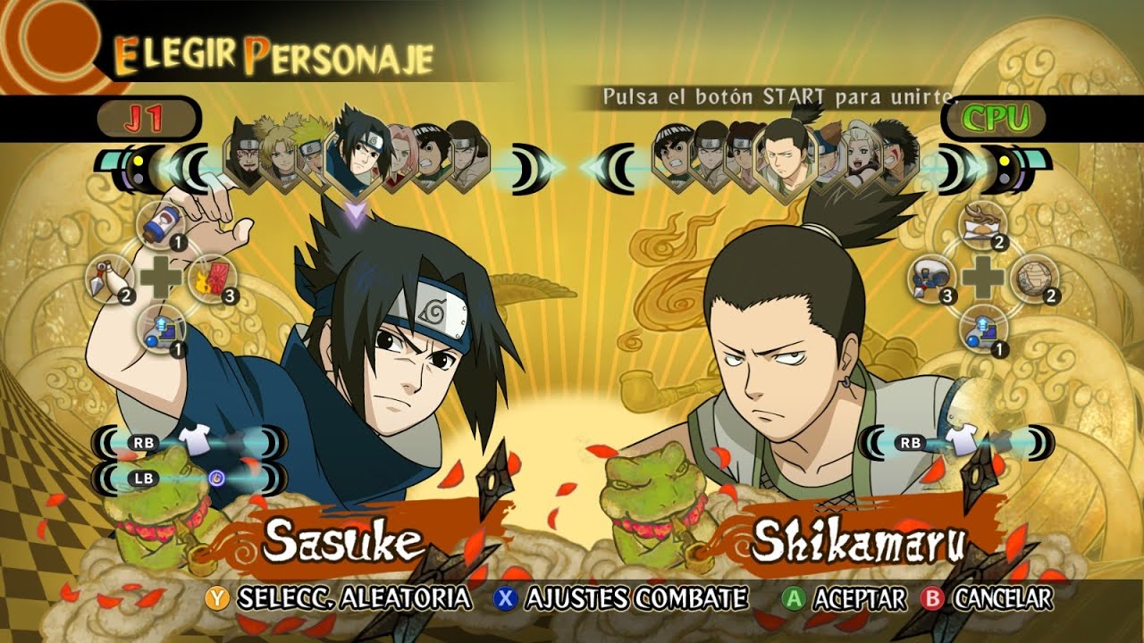 Sasuke vs Shikamaru NARUTO Ultimate Ninja STORM 1 - YouTube