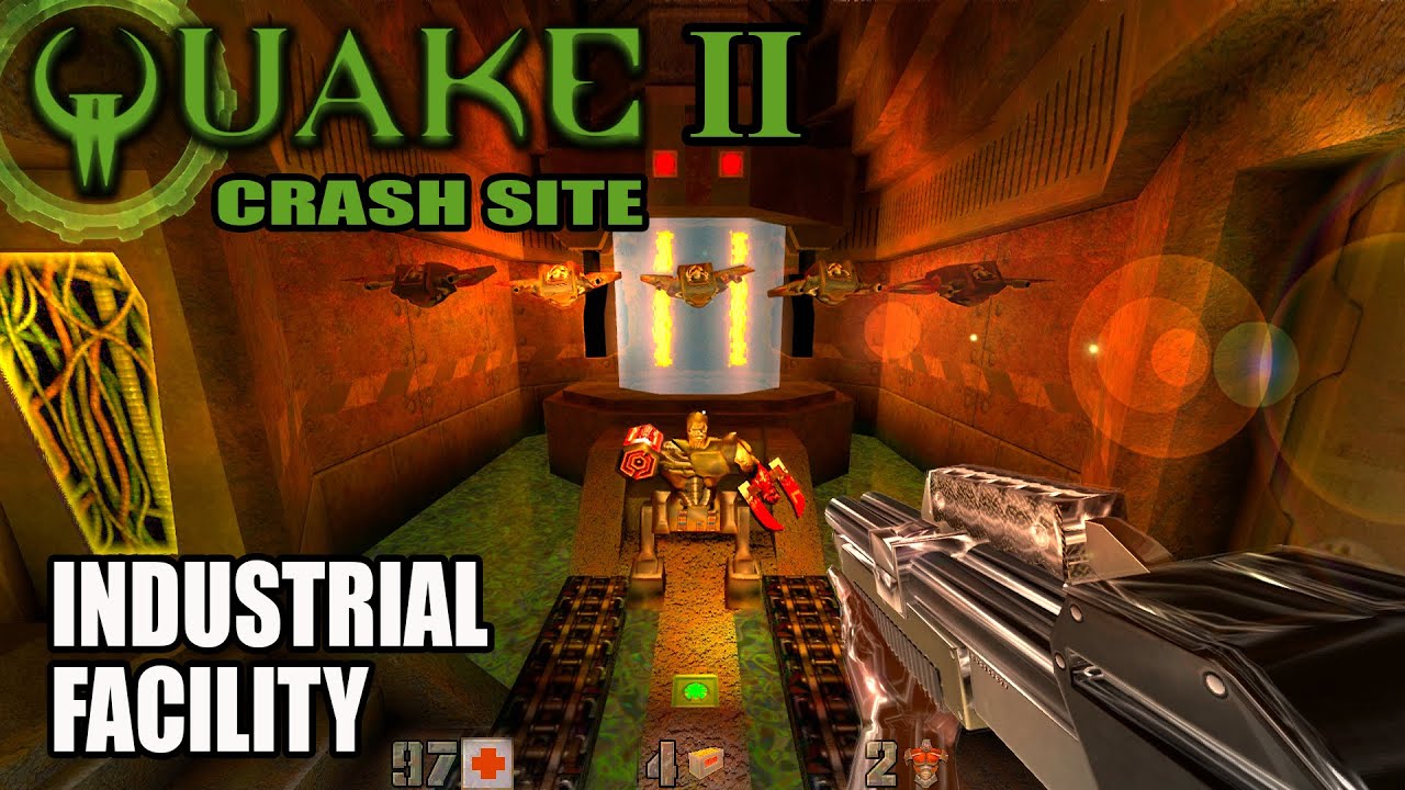 Quake 2 - Crash Site #4: Industrial Facility - YouTube