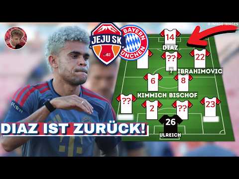 Luis Diaz ist zurück 😍 So spielt Bayern gegen Jeju SK