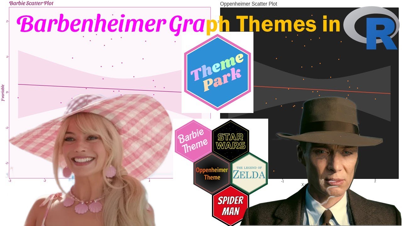 Barbie and Oppenheimer Graph Themes for R - YouTube