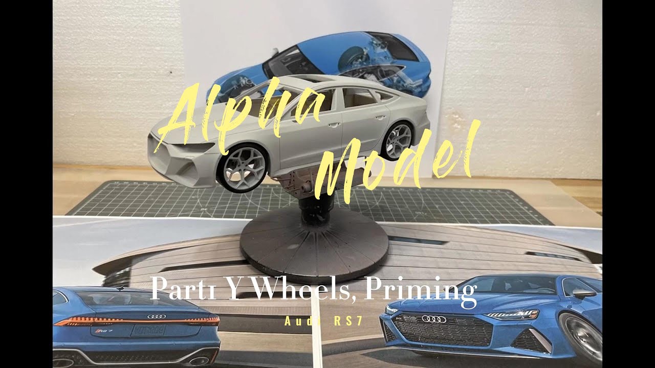 Alpha Model 1/24 Scale Model Car Kit Audi RS7 Part1. Y Wheels, Priming ...
