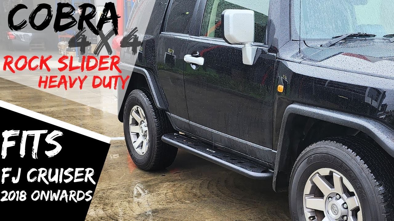 Heavy Duty Cobra 4x4 Rock Sliders Fits FJ CRUISER Side Steps Black ...