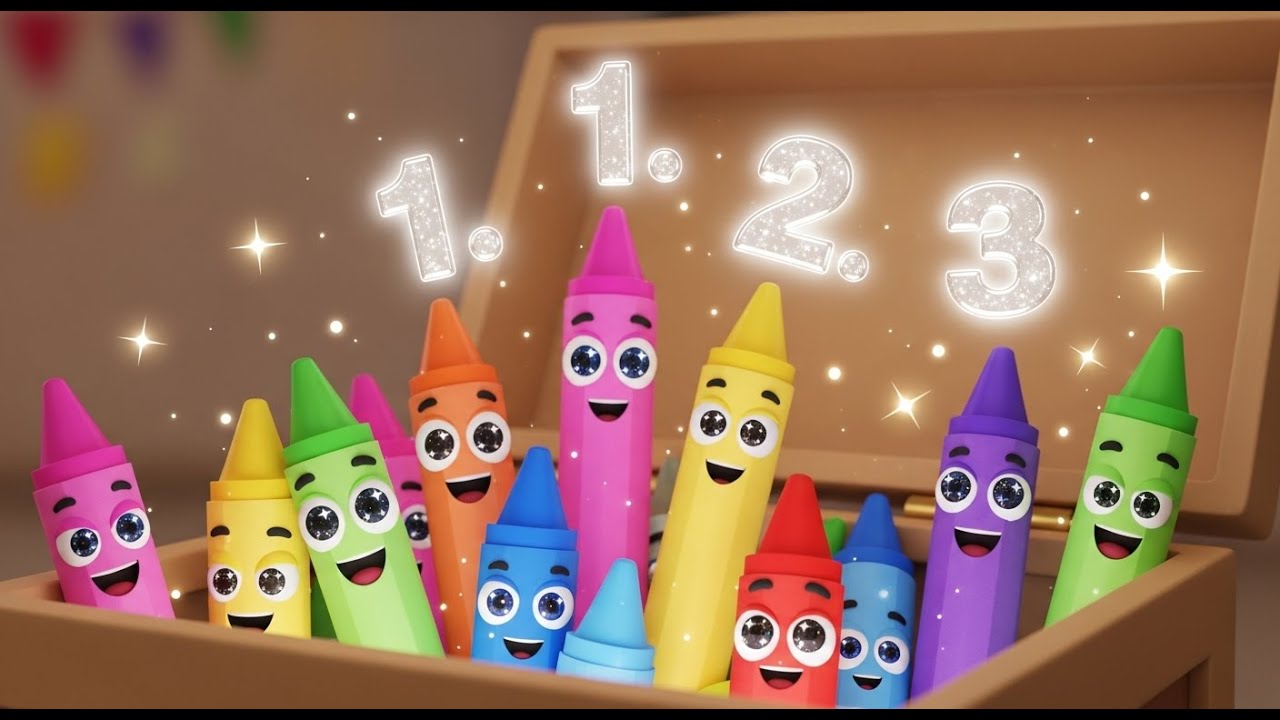 Counting Crayons in the Toy Box 🖍️🧸 | Learn Numbers for Kids | Fun ...