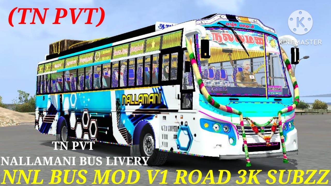 TN PVT NALLAMANI BUS LIVERY NNL BUS MOD RELEASED ROAD 3K SUBZZ - YouTube