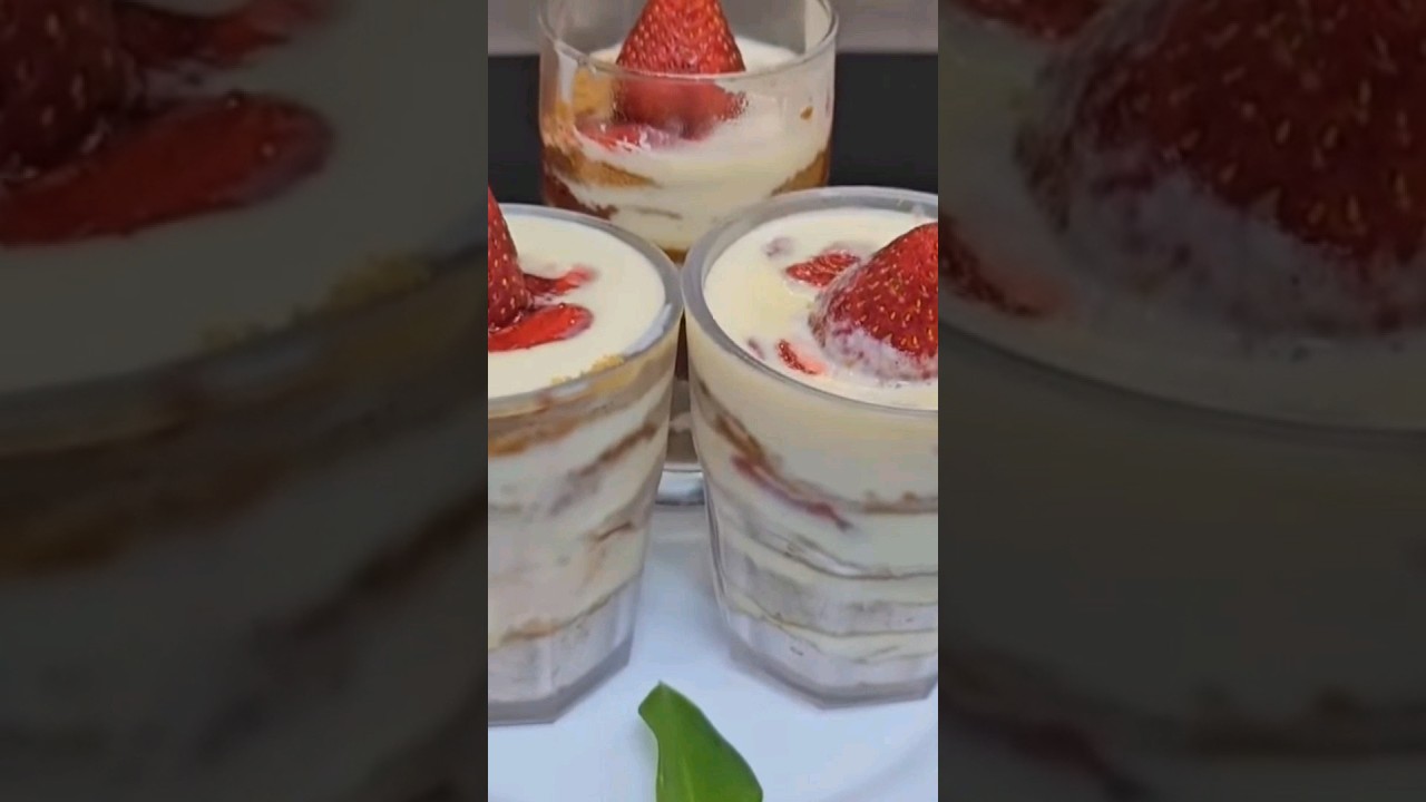 Strawberry graham float easy recipe #strawberry #dessert #food - YouTube