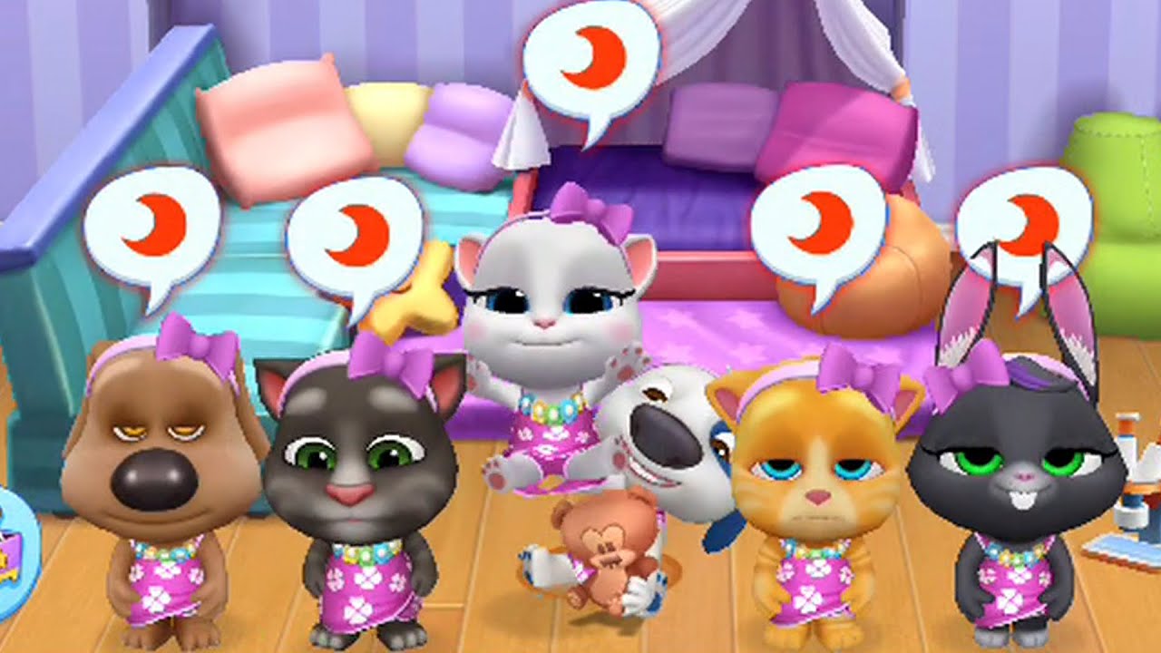 My Talking Tom Friends - Changing Hula Cloth! - Android Gameplay ...