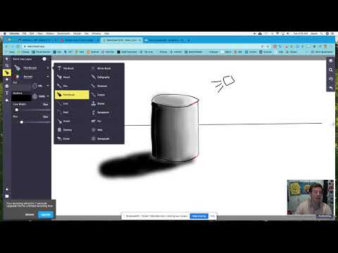 How to draw a 3D Cylinder on Sketchpad - YouTube