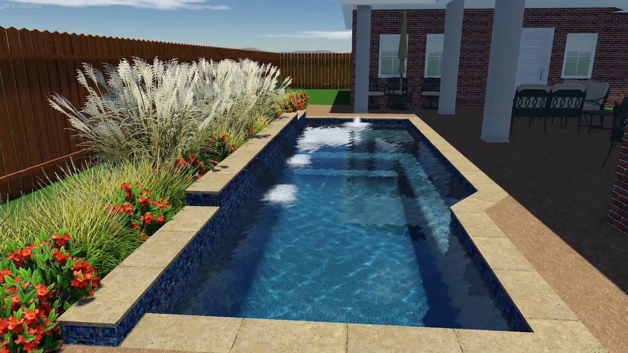 Dickson Pool Design by Backyard Amenities - YouTube