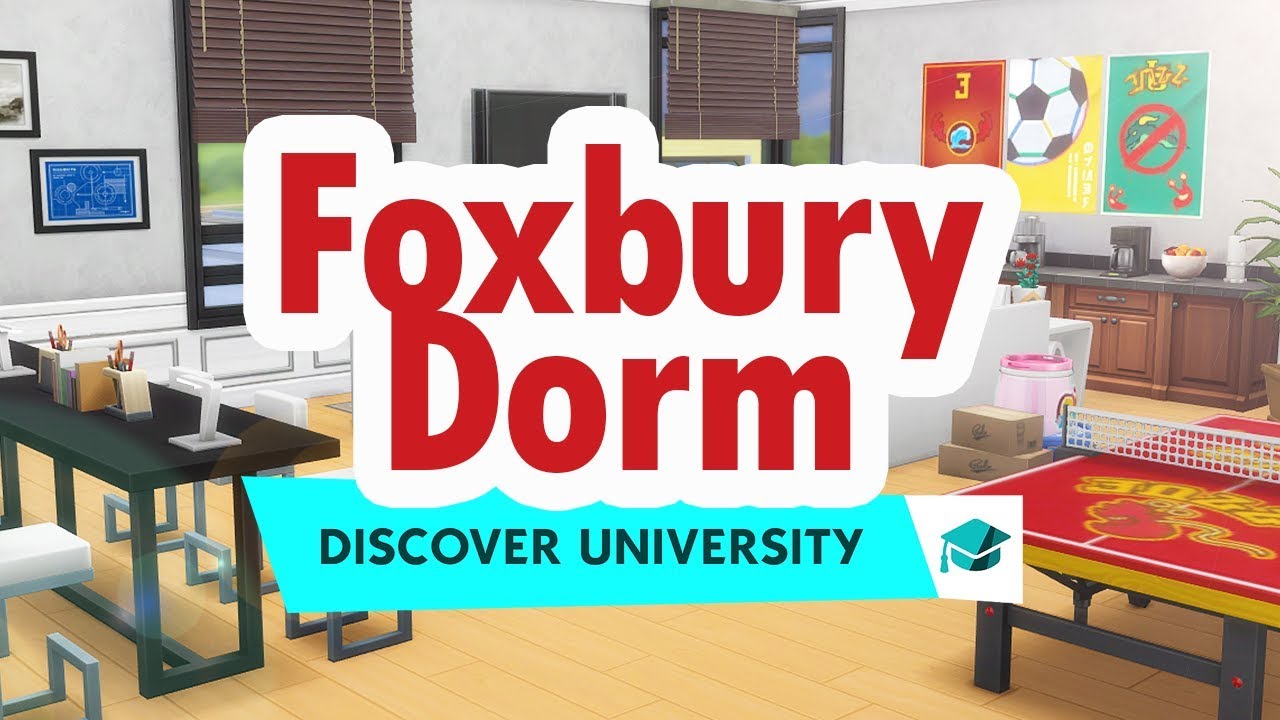 Foxbury Dorm 🦞🎓 || The Sims 4 Discover University - YouTube