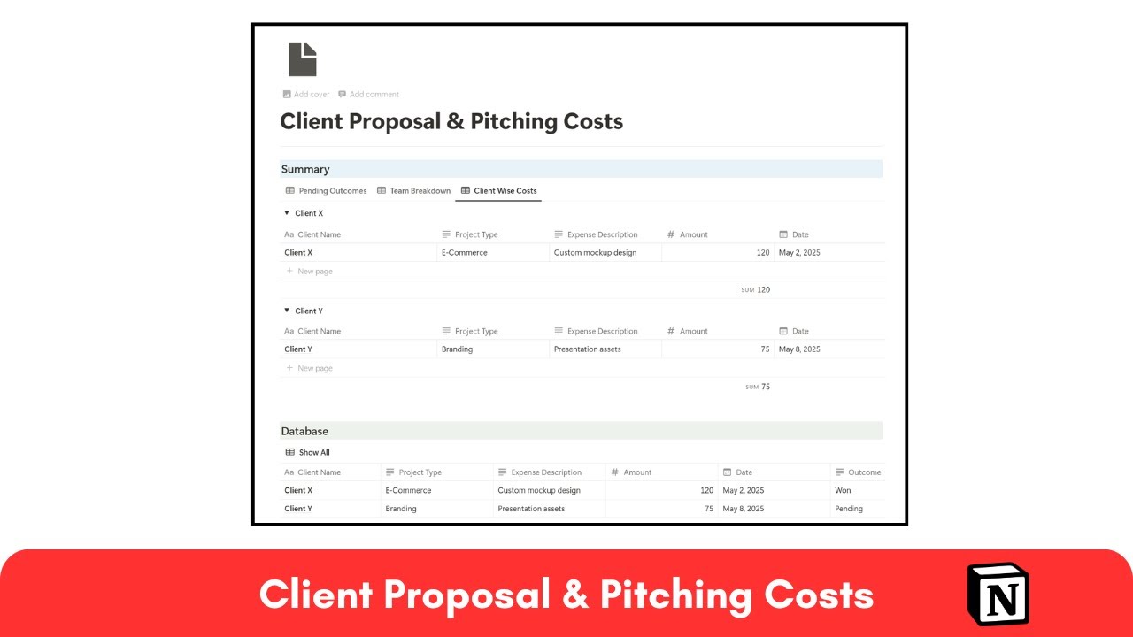 Client Proposal and Pitching Costs | How to track client proposal and ...
