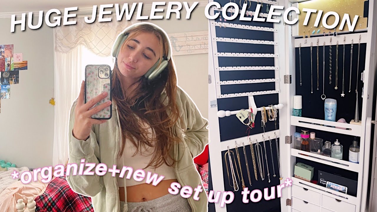 HUGE JEWELRY COLLECTION TOUR+ organize with me! - YouTube