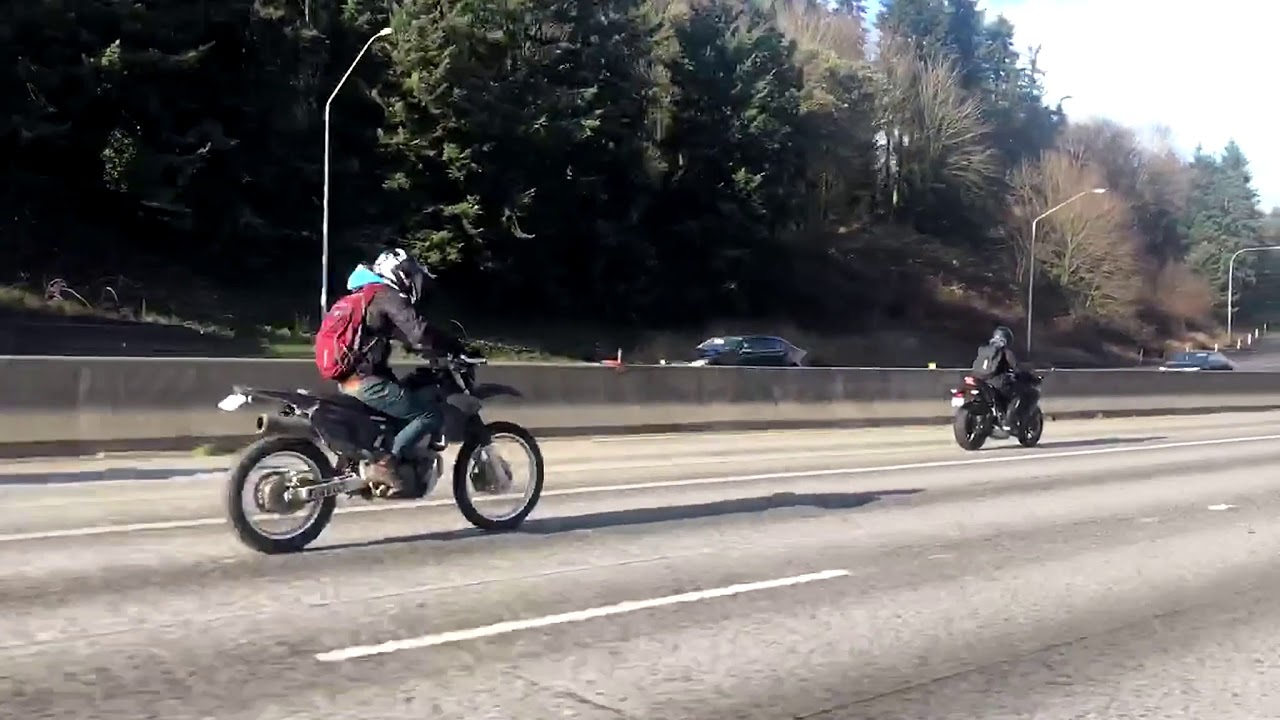 Motorcycle group on I5 20190101 - YouTube