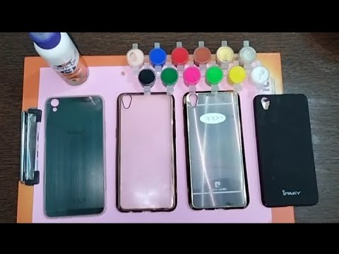 How to paint mobile cover at home.., diy phone case....,easy painting ...