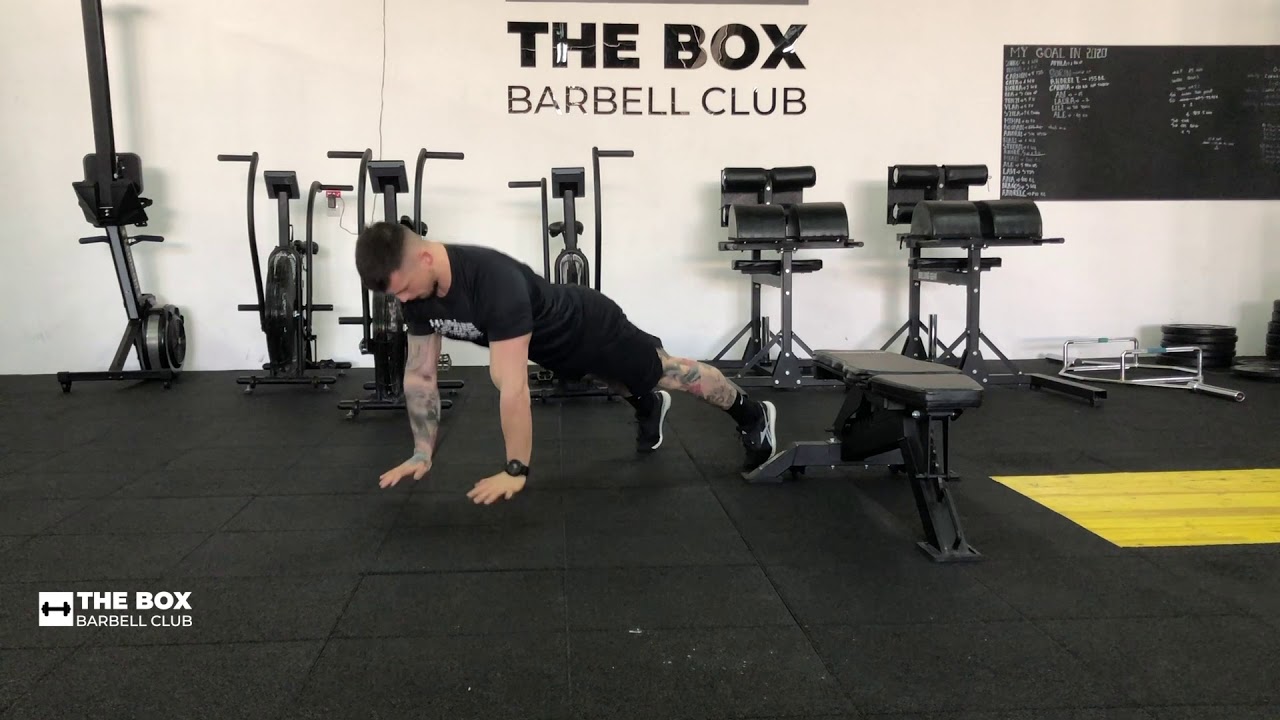 The Box Barbell Club - Dead bug/Explosive Push Ups/Lunges by Coach ...