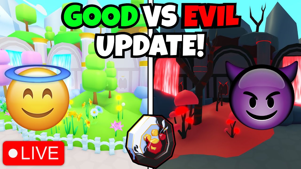 🔴 LIVE PET SIMULATOR 99 GOOD VS EVIL UPDATE 😇😈 + HUGE PET GIVEAWAYS ...