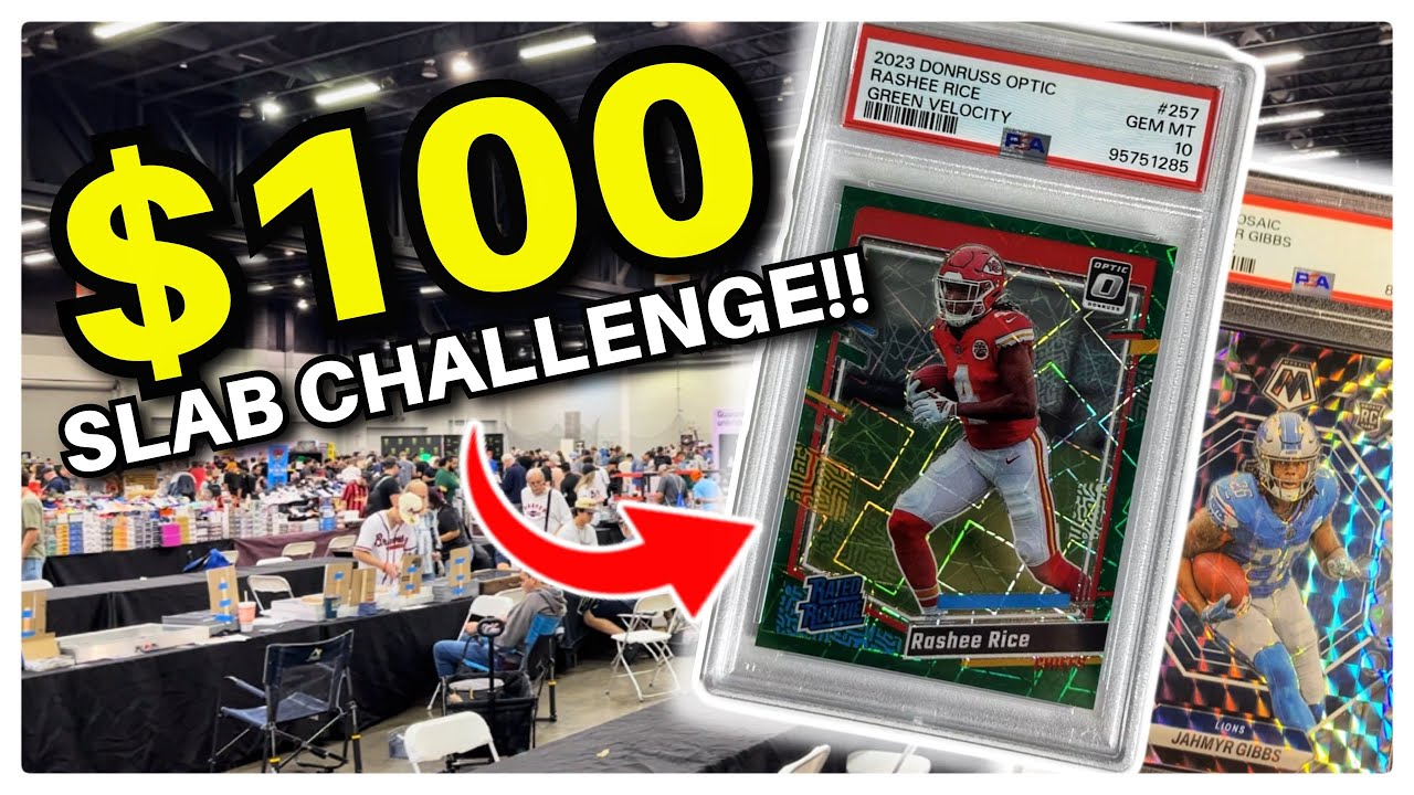 $100 GRADED CARD CHALLENGE At Culture Collision Card Show! - YouTube