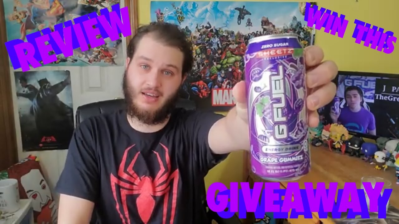 Grape Gummiez GFUEL Can Review! & GIVEAWAY! - YouTube