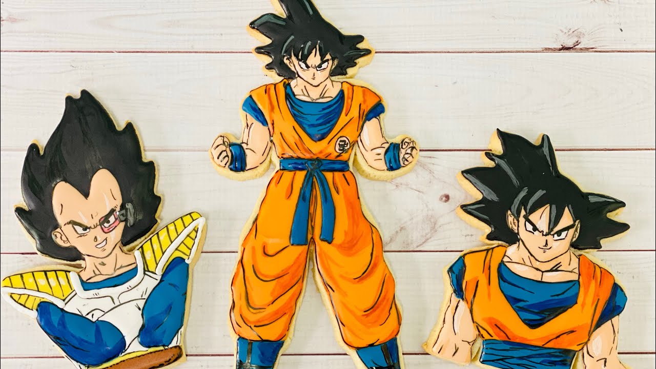 Dragon Ball Z Vegeta and Goku Cookies 🍪 Galletas de Vegeta y Goku - YouTube