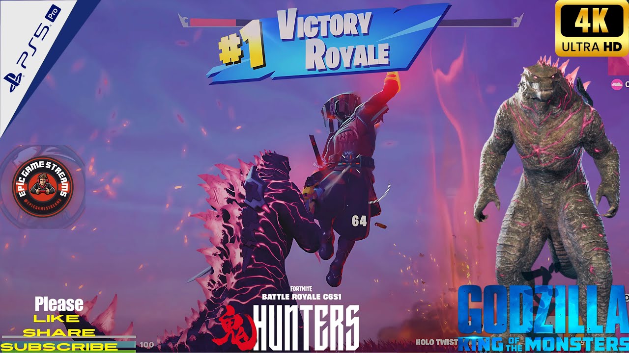 VICTORY ROYALE | Fortnite Battle Royale! EPIC GODZILLA SHOWDOWN (PS5 ...