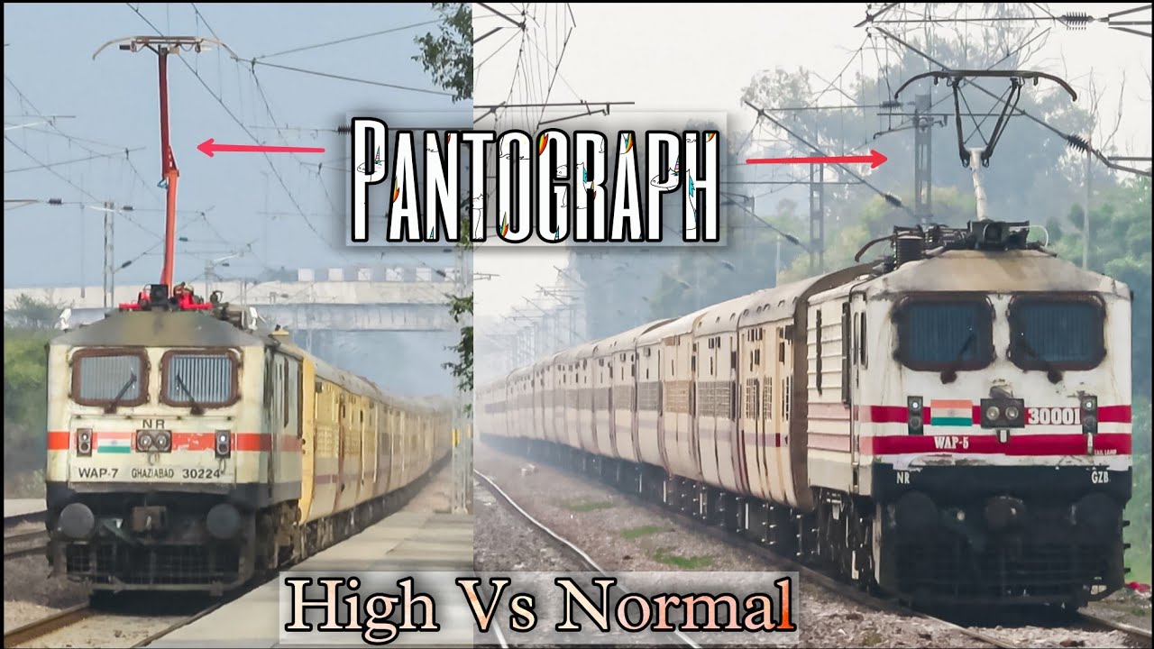 Normal Vs High Reach Pantograph || Ala Hazrat Express High Speed ...