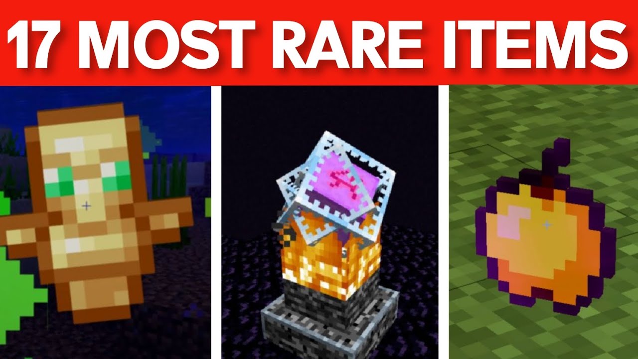 Top 17 Most Rare Minecraft Items - YouTube