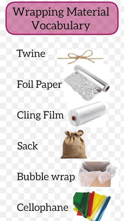 Wrapping Material Vocabulary 🔥💥#english#vocabulary#shorts#viralvideo# ...