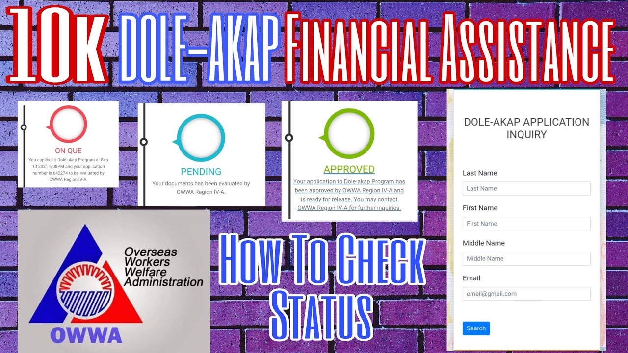 10k DOLE AKAP | OWWA Financial Assistance Para Sa Mga OFW's | Paano ...