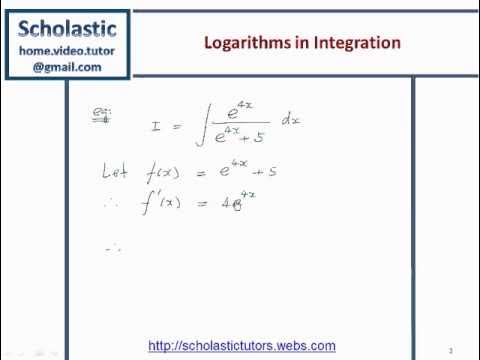 Logarithms in Integration - Example #3 - YouTube