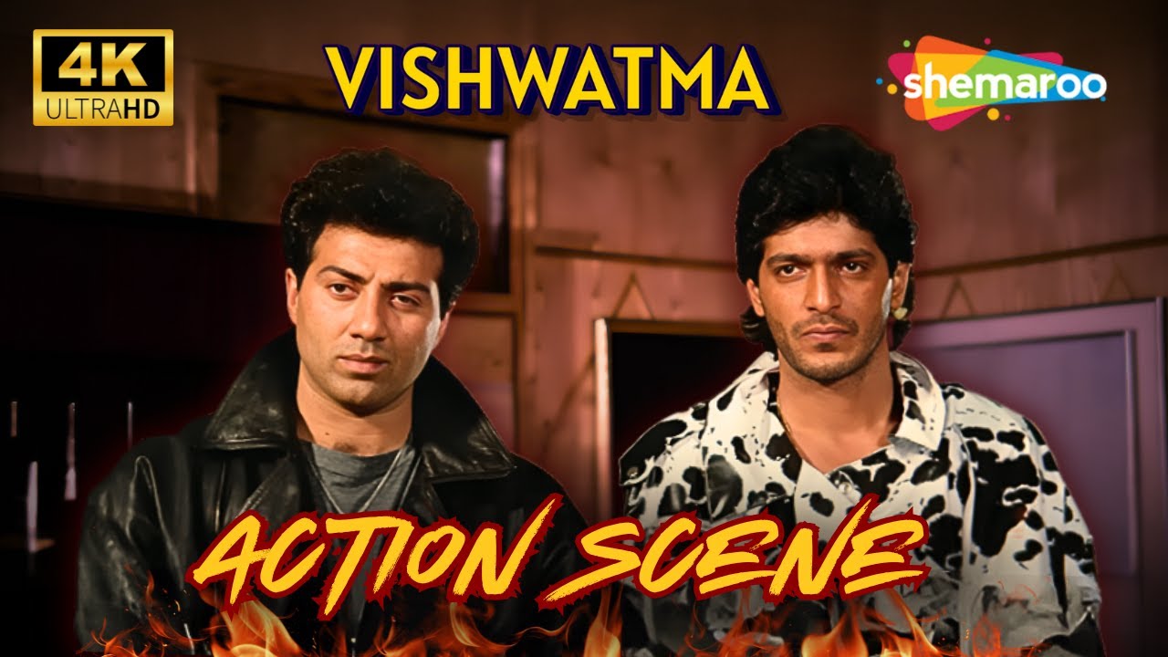 Vishwatma Movie Action Scene | Sunny Deol & Chunky Pandey का धमाकेदार ...