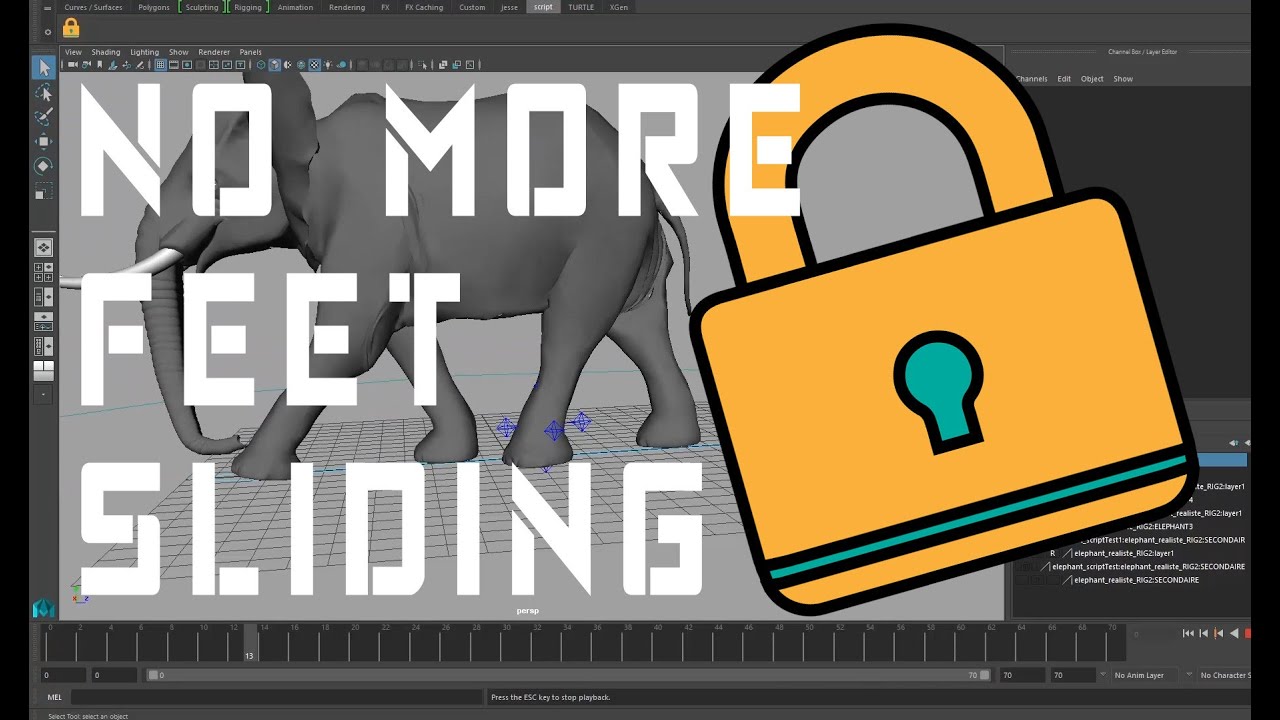 Lock to World - Fix foot sliding - Maya animation script - YouTube
