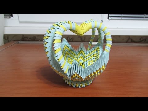 How to make a 3D origami Large Basket