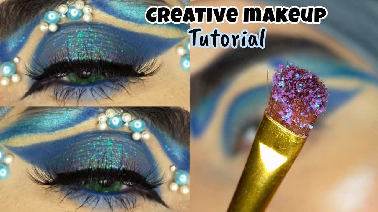 Creative Blue eye Makeup tutorial | easy step by step - YouTube