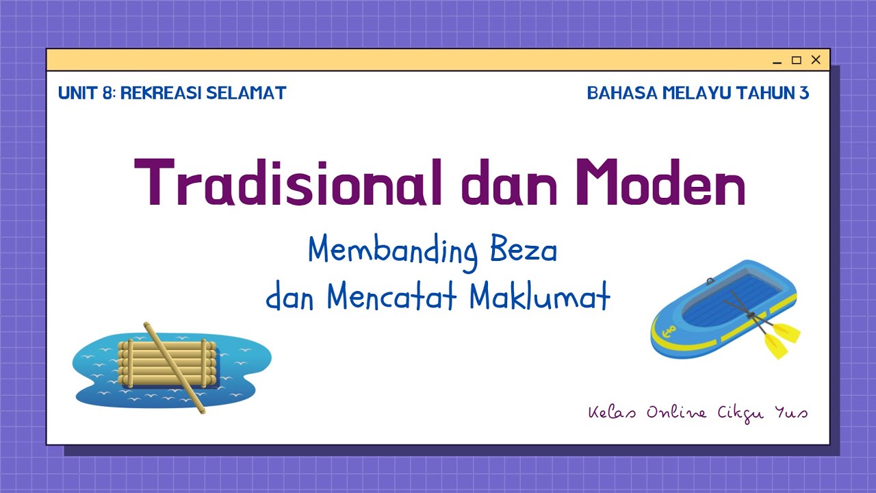 TRADISIONAL DAN MODEN | MEMBANDING BEZA DAN MENCATAT MAKLUMAT | MENULIS ...