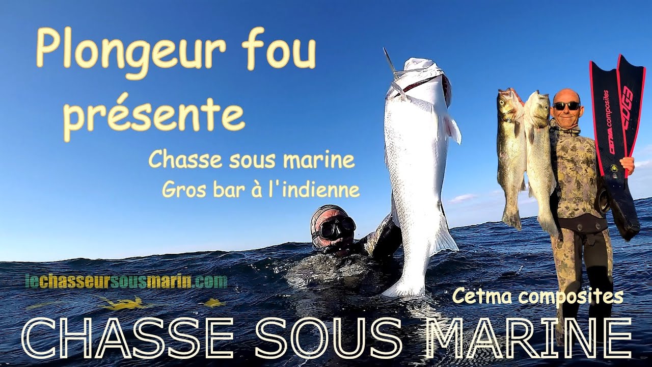 Chasse sous marine d'un gros bar à l'indienne - YouTube