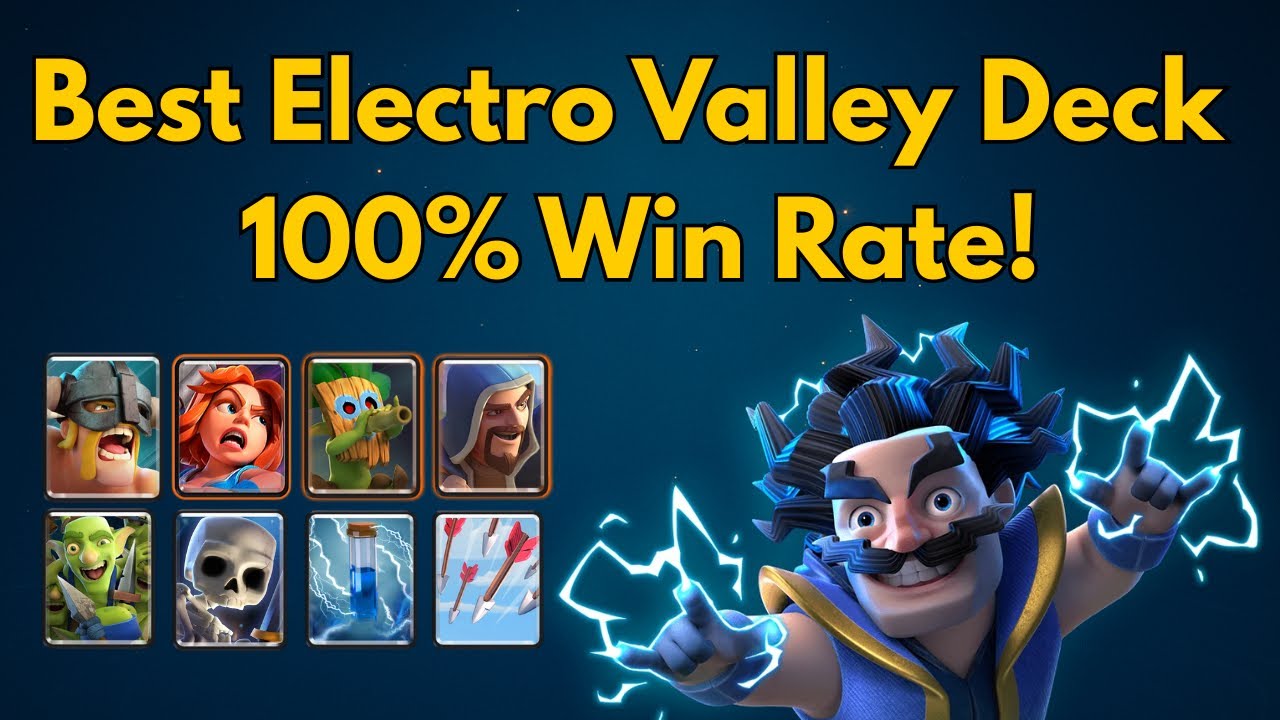Best Electro Valley Deck – 100% Win Rate! | 3,400 → 3,800 Trophy Push ...