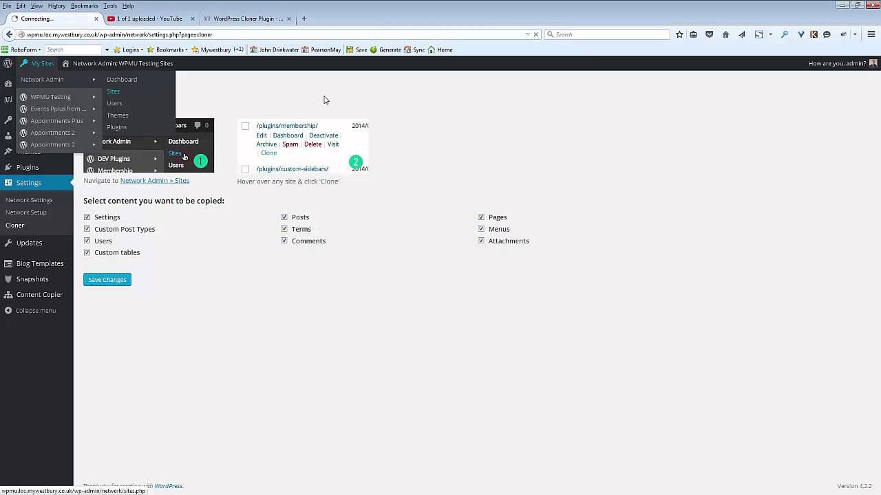 WPMUdev Cloner Plugin Review - YouTube