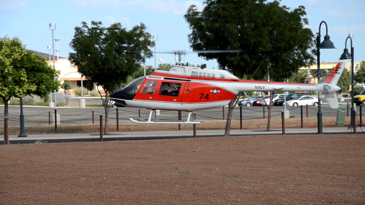 Navy Bell 206A Jet Ranger Scale RC Helicopter Model Flight 3 of 3 - YouTube
