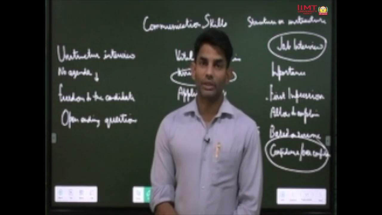 Job Interview | Vibhor Gaur | Communication Skills | SOJMC | e- Content|| IIMTU - YouTube