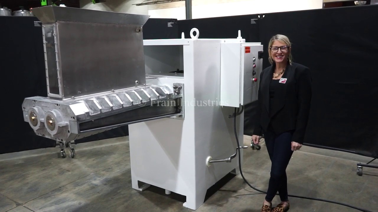 Hosokawa Bepex DP 200-800, automatic, rotary bar roller press - YouTube